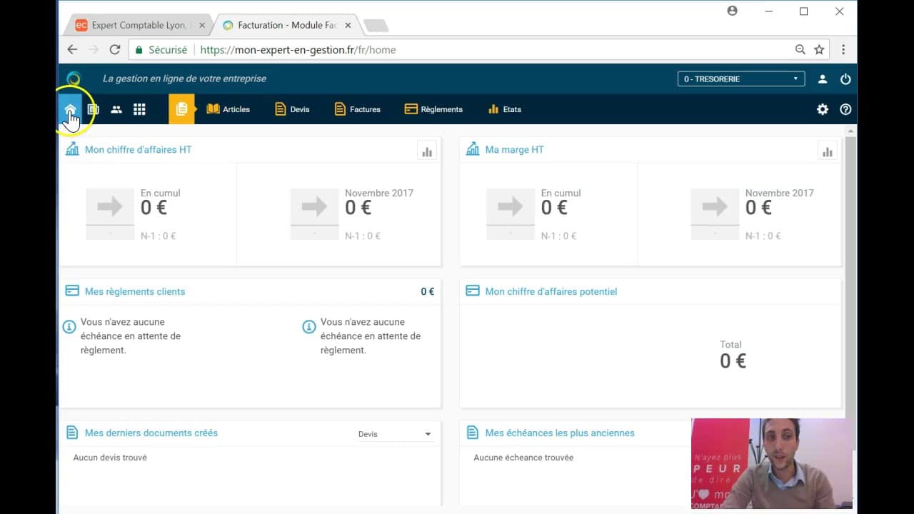 Présentation d'Open Meg , l'interface - une vidéo easy Compta